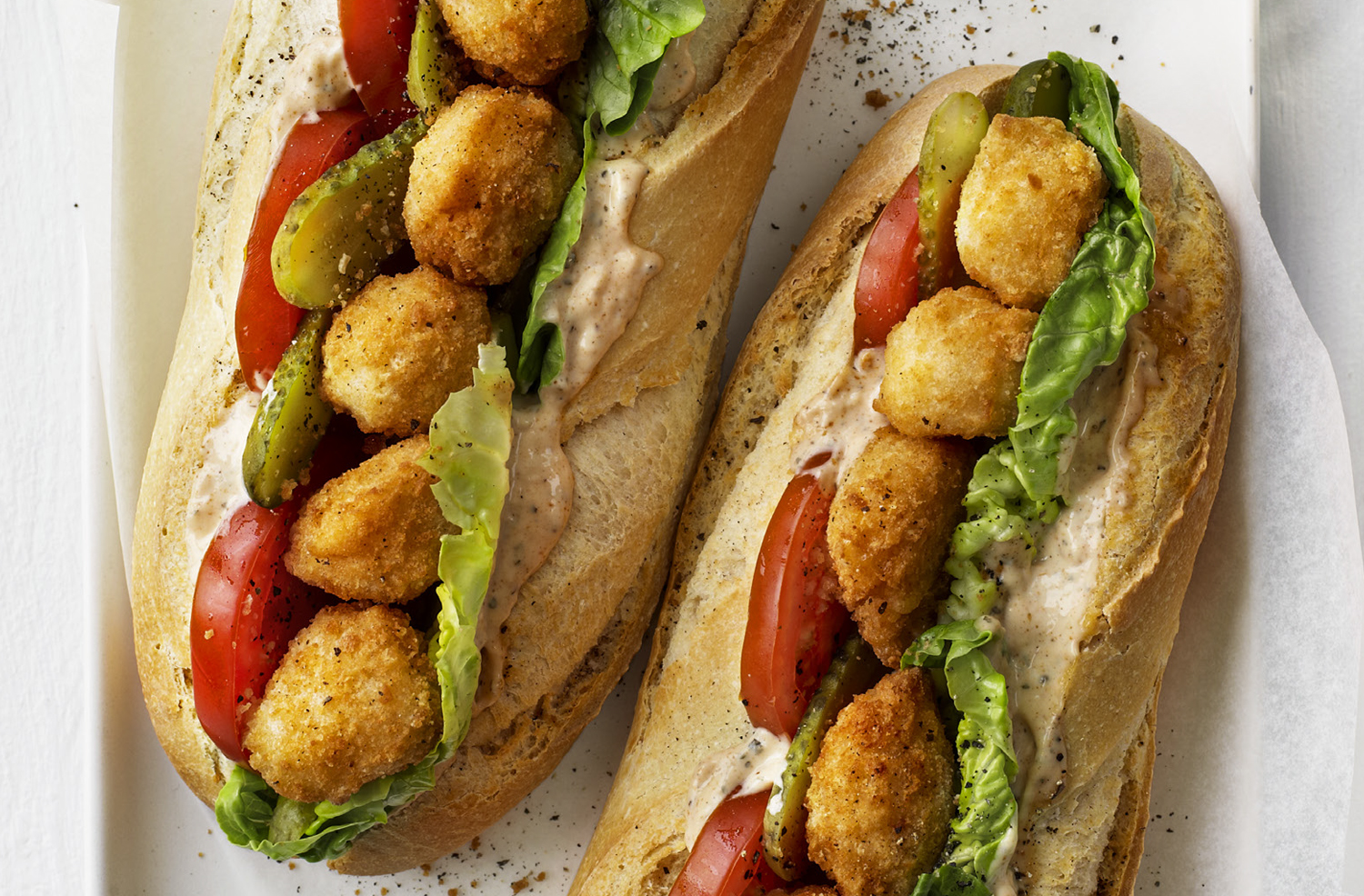 Scampi Po Boys With Cajun Mayonnaise Recipe | Waitrose & Partners