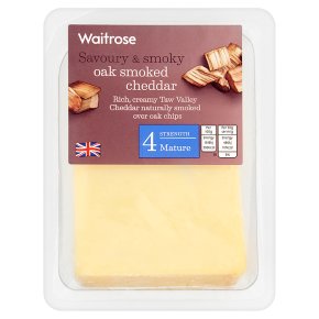 Waitrose oak smoked mature Cheddar cheese, strength 4 | Waitrose & Partners