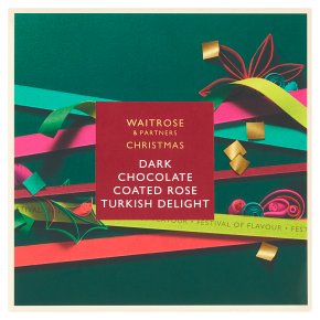 Waitrose Christmas Dark Chocolate Rose Turkish Delight | Waitrose ...