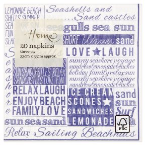 Waitrose Home Nordic Words Napkins 33x33 | Waitrose & Partners