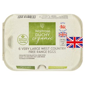Waitrose Duchy Organic 6 very large West Country free range eggs ...