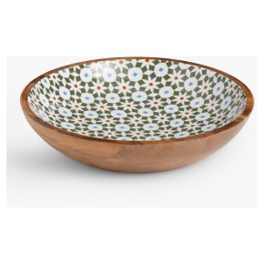 Lisbon 38cm Green Tile Bowl | Waitrose & Partners