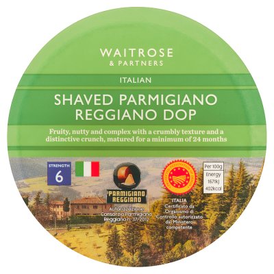 Shaved parmesan cheese store