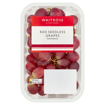 Offer Waitrose Waitrose Red Seedless Grapes Waitrose
