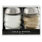 Cole & Mason Bray Salt & Pepper Shakers, Set of 2, Clear/Silver ...