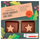 Waitrose Christmas Festive Chocolate Cake Cubes | Waitrose & Partners