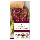 Waitrose 8 British Beef Burgers | Waitrose & Partners