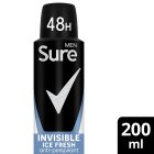 Sure Men Deodorant Invisible Ice Fresh | Waitrose & Partners