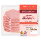 Waitrose 6 Extra Thick Smoked Dry Cured Back Bacon Rashers | Waitrose ...