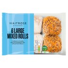 Waitrose 6 Large Mixed Rolls | Waitrose & Partners