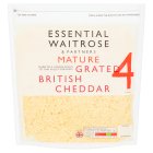 Essential Mature Grated Cheddar Cheese Strength 4 Large | Waitrose ...