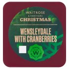 Waitrose Christmas Cranberry & Wensleydale Cheese Truckle | Waitrose ...